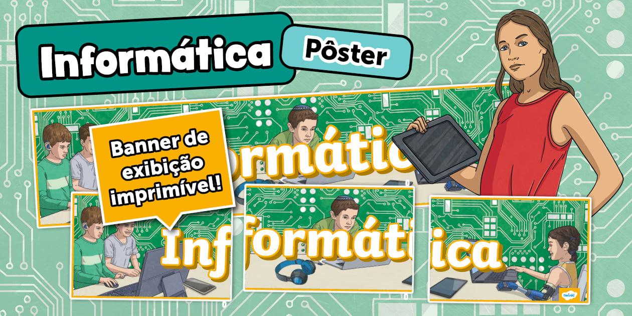 Pôster de Informática para Sala