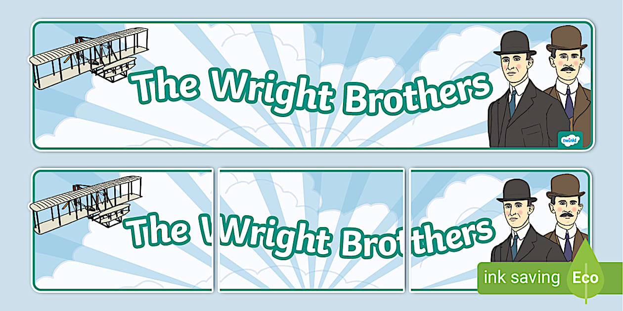 The Wright Brothers Display Banner - Twinkl - KS1 - Twinkl
