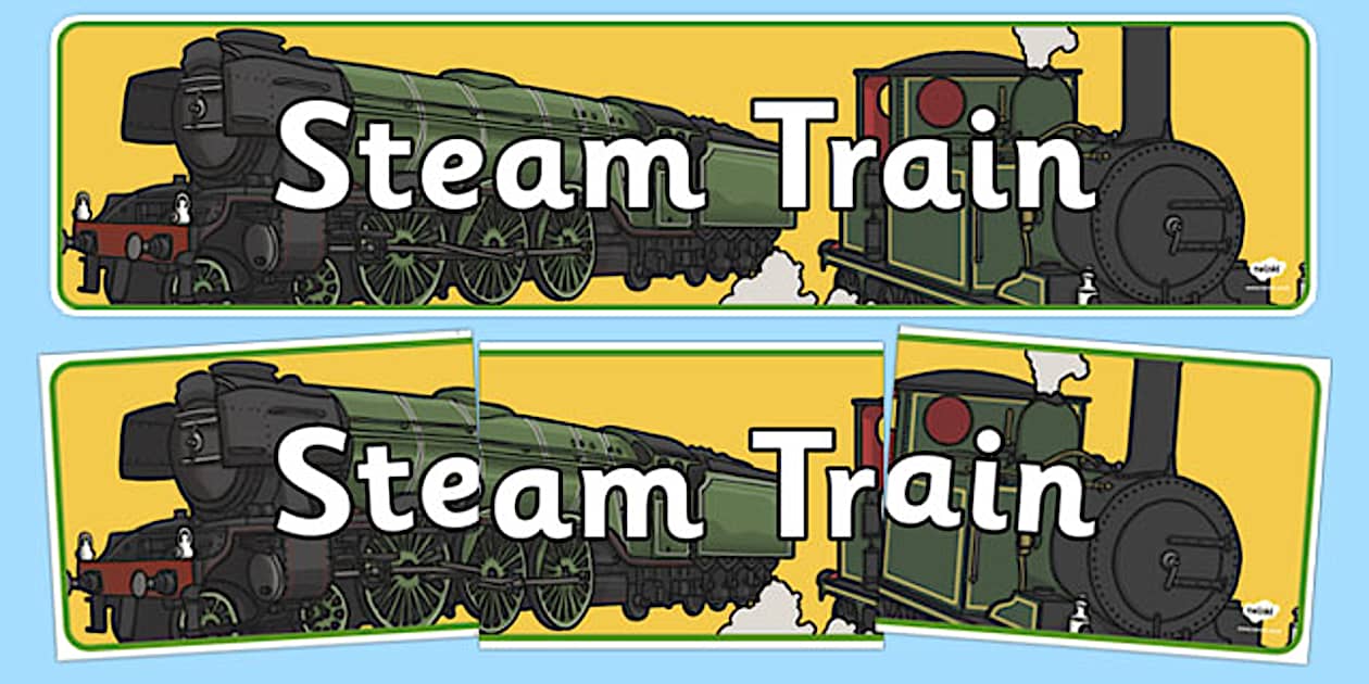 Steam Train Display Banner (teacher made) - Twinkl