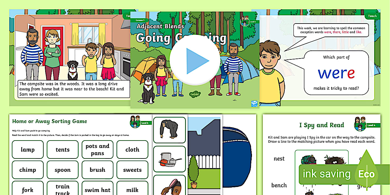 Adjacent Consonants Phonics Lesson Pack - Level 4 Week 3 Lesson 1