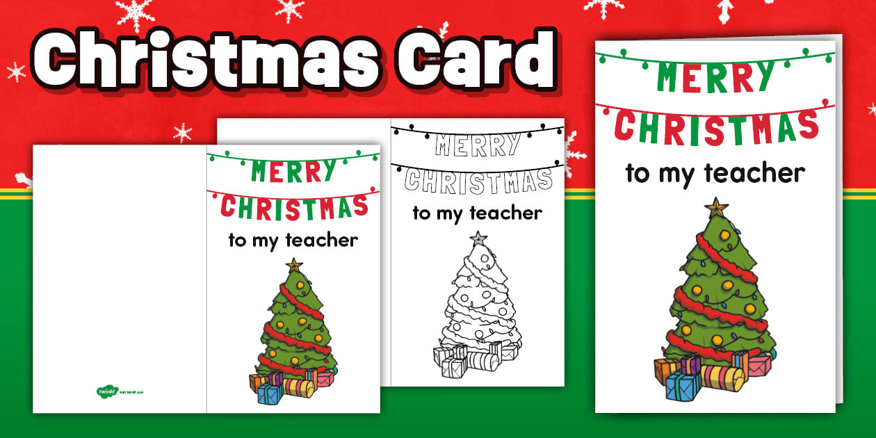 Merry Christmas Card for Teacher