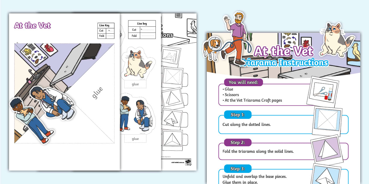 At The Vet Triarama Craft (Teacher-Made) - Twinkl