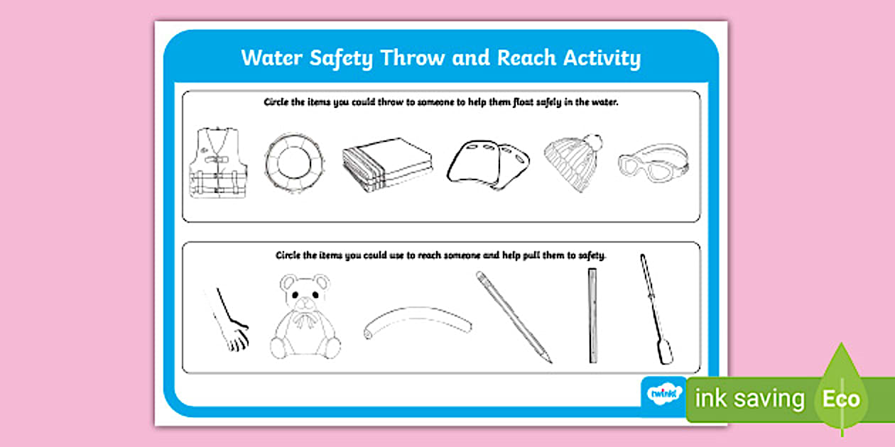 Water Safety Throw and Reach Activity - Twinkl