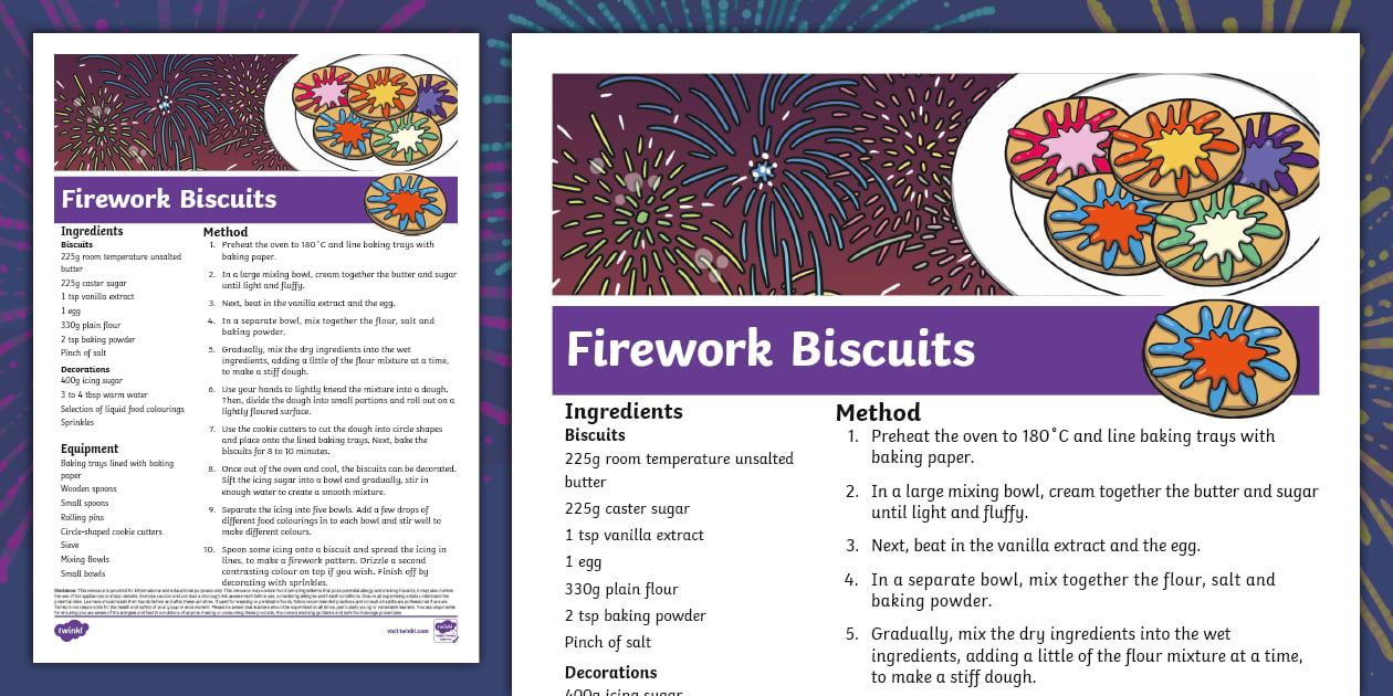 Firework Biscuit Recipe