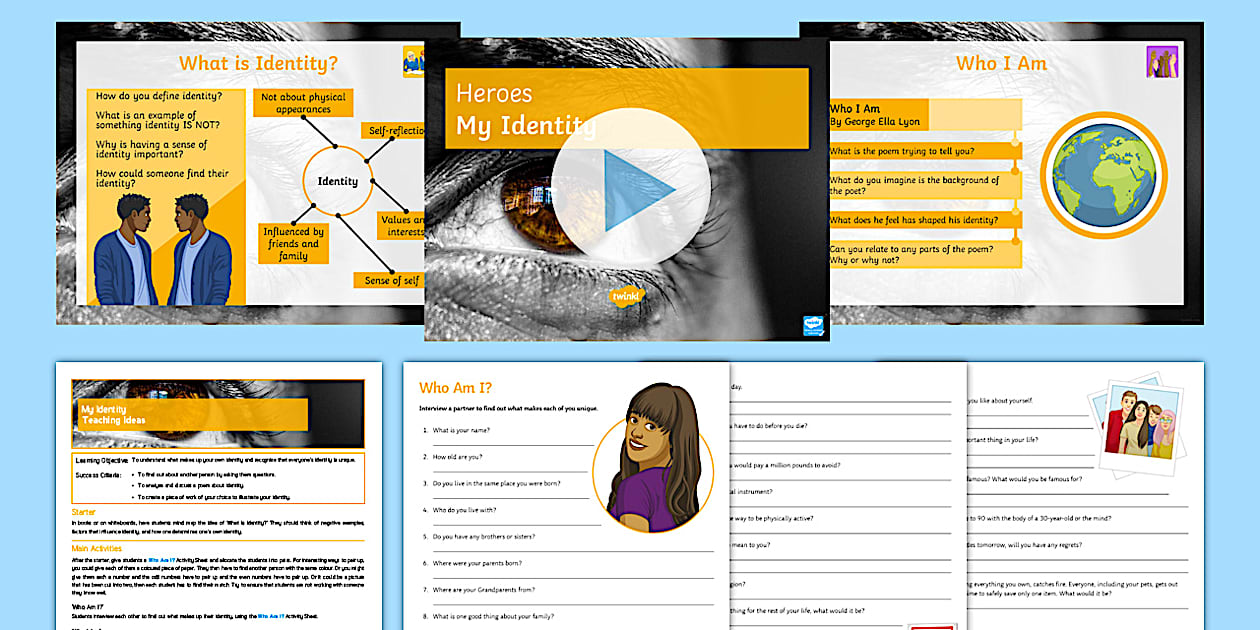 Editable My Identity Lesson Pack (teacher made) - Twinkl