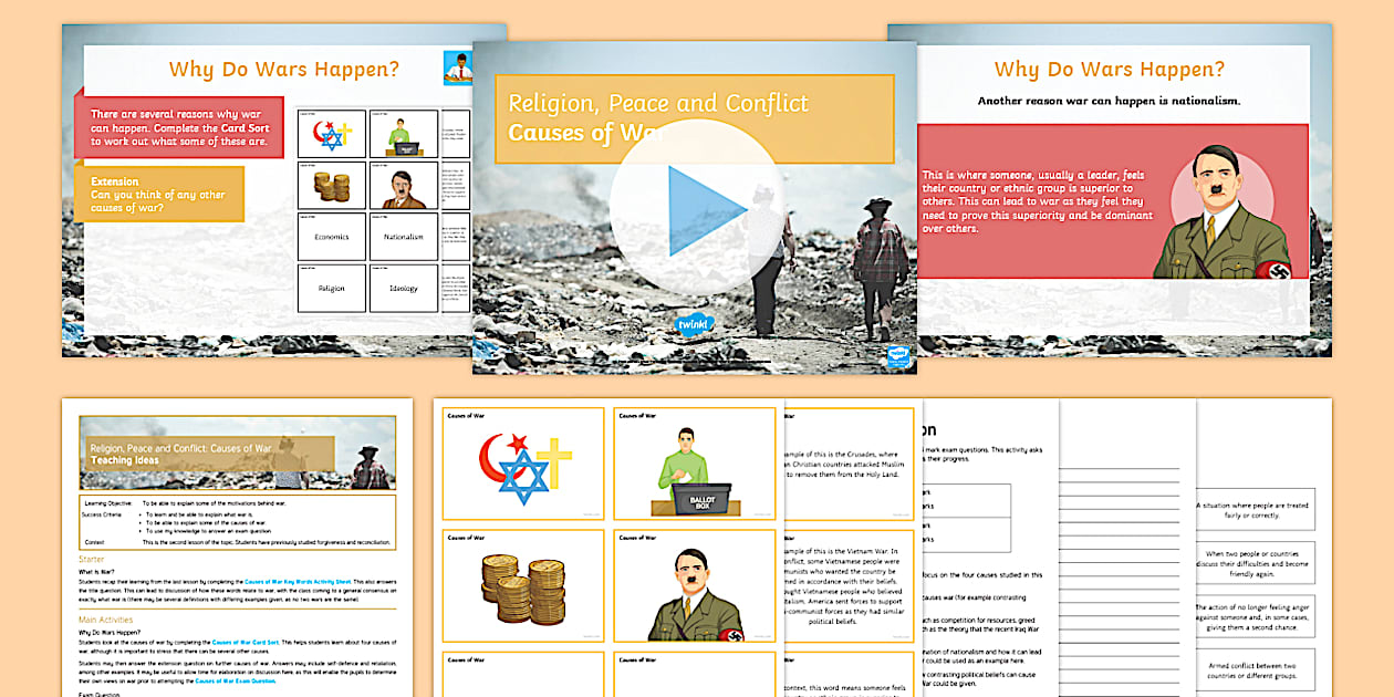 Causes of War Lesson Pack - War; conflict; Causes of war