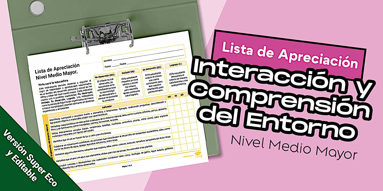 Lista | Apreciación | Interacción | Entorno