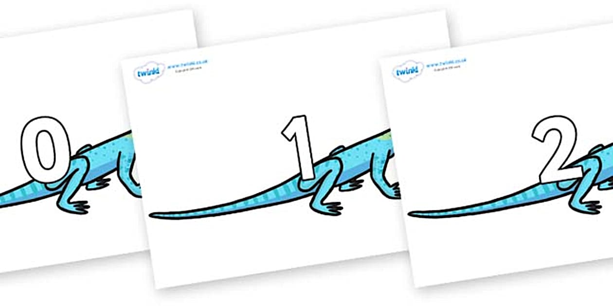 Numbers 0-100 on Lizards (teacher made) - Twinkl