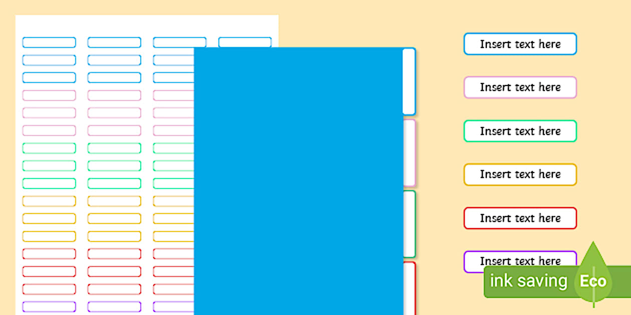 Editable Divider Labels (Teacher-Made) - Twinkl