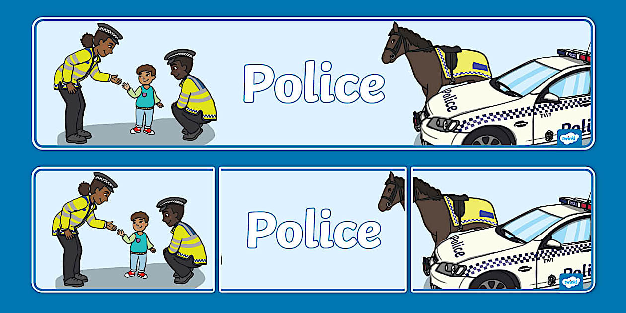 Police Display Banner (Teacher-Made) - Twinkl