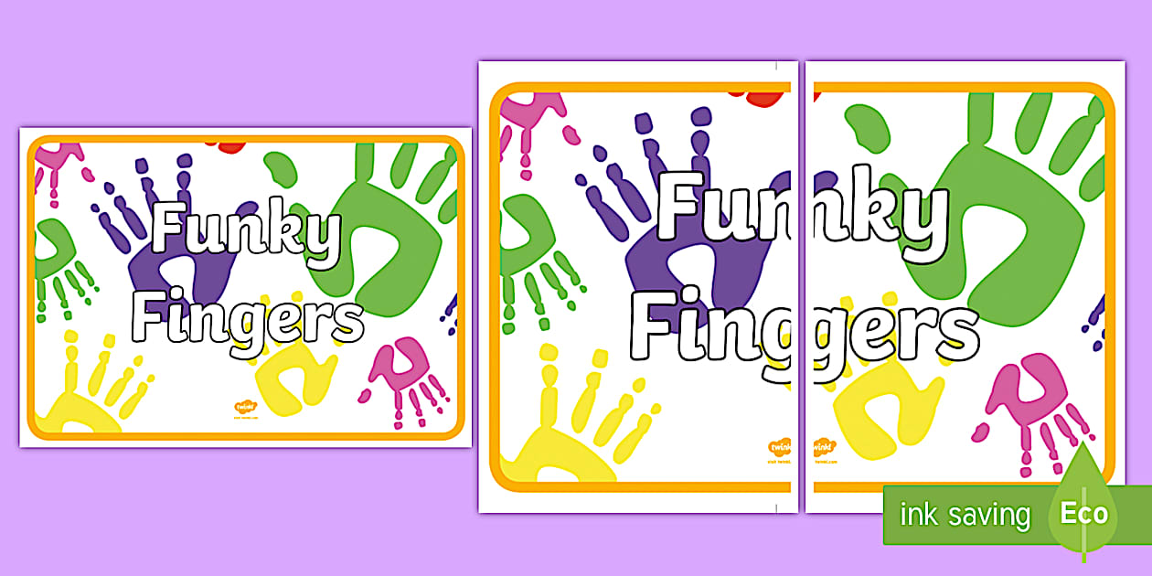 👉 Funky Fingers Display Sign