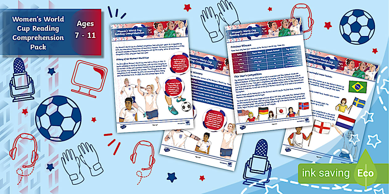 Women's World Cup Reading Comprehension Pack (Ages 7 - 11)