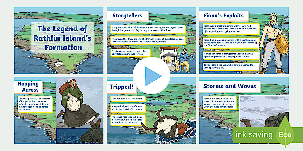 The Legend of Rathlin Island's Formation PowerPoint