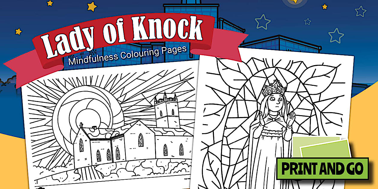 Our Lady of Knock (Mindfulness Colouring Pages)
