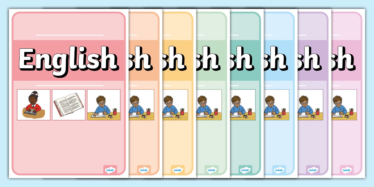 A4 English Divider Covers