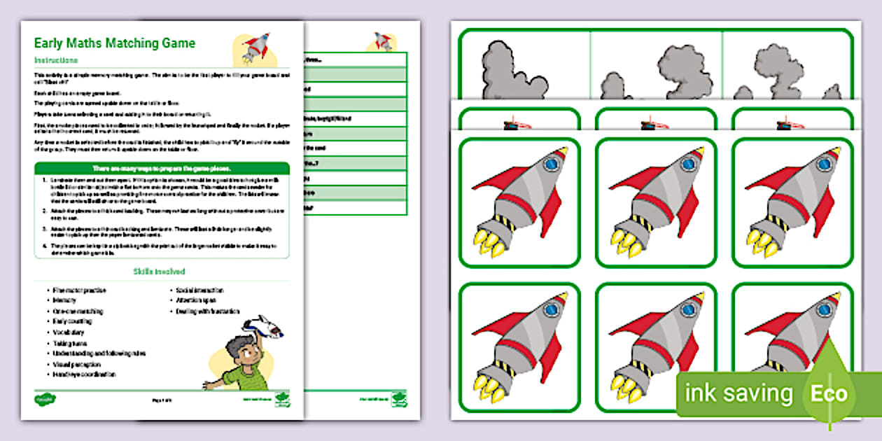 Early Maths Matching Game (teacher made) - Twinkl
