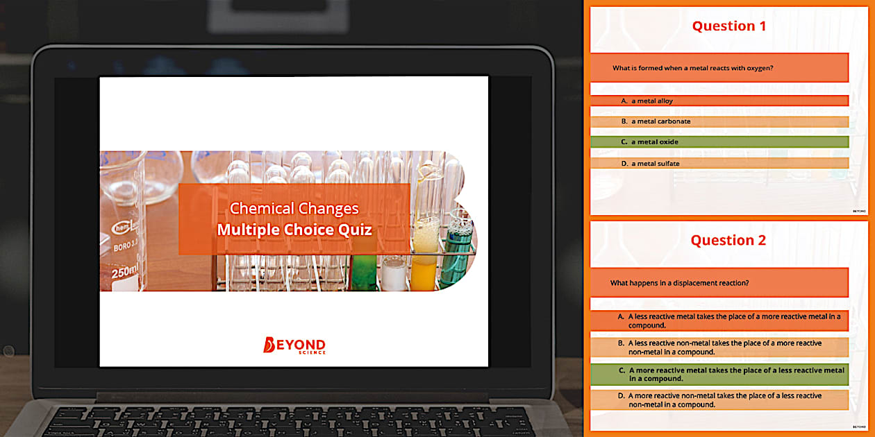 GCSE Chemical Changes Quiz PowerPoint | Beyond Science