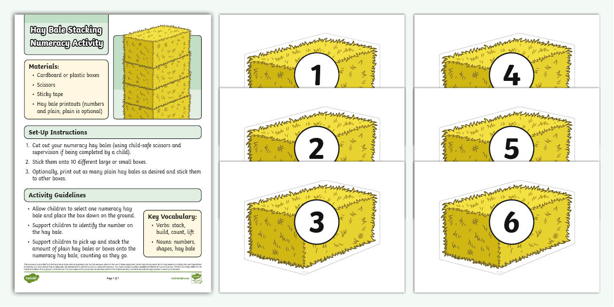 Hay Bale Stacking Numeracy Activity (professor feito)