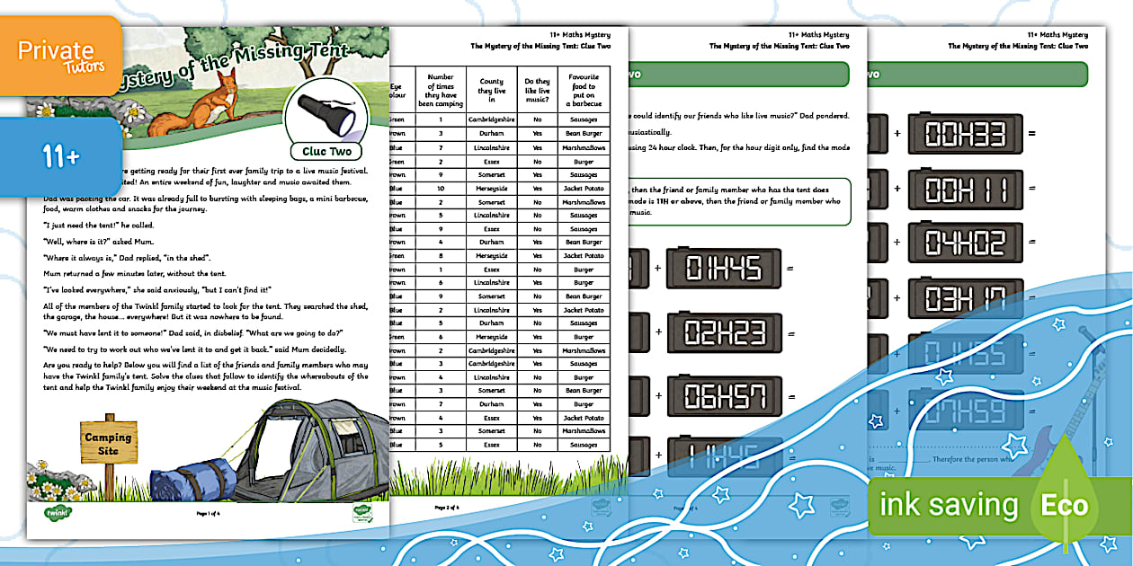 👉 11+ Maths Summer Mystery Challenge Clue Two - Twinkl