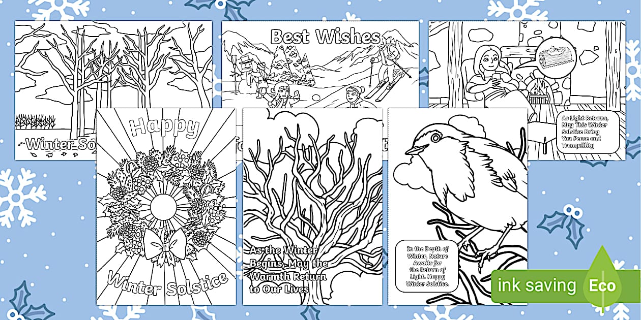 Winter Solstice Greetings Cards (teacher made) - Twinkl