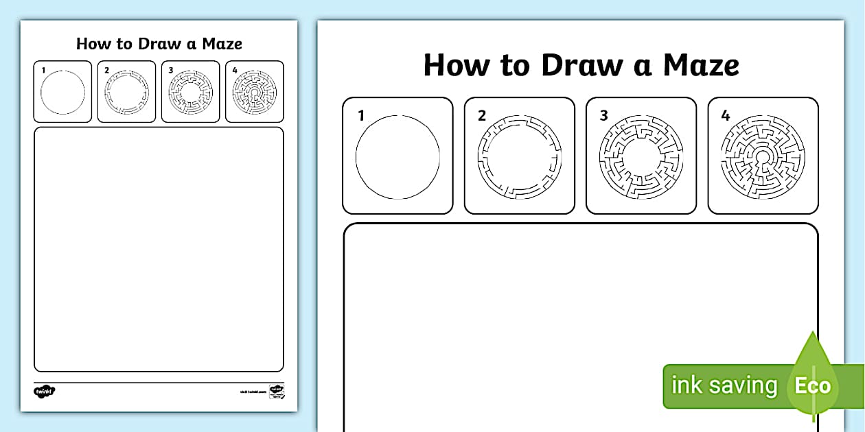 How to Draw a Maze (teacher made) - Twinkl