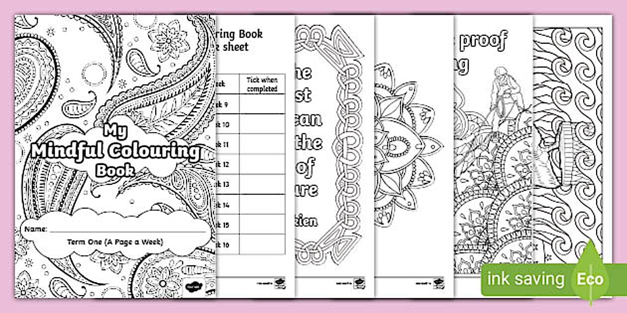 My Mindful Colouring Book 5th and 6th Class (Term One) A picture a week