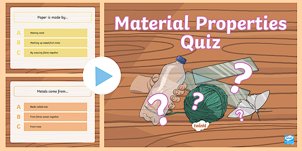 Properties of Materials Quiz KS1 PowerPoint (Teacher-Made)