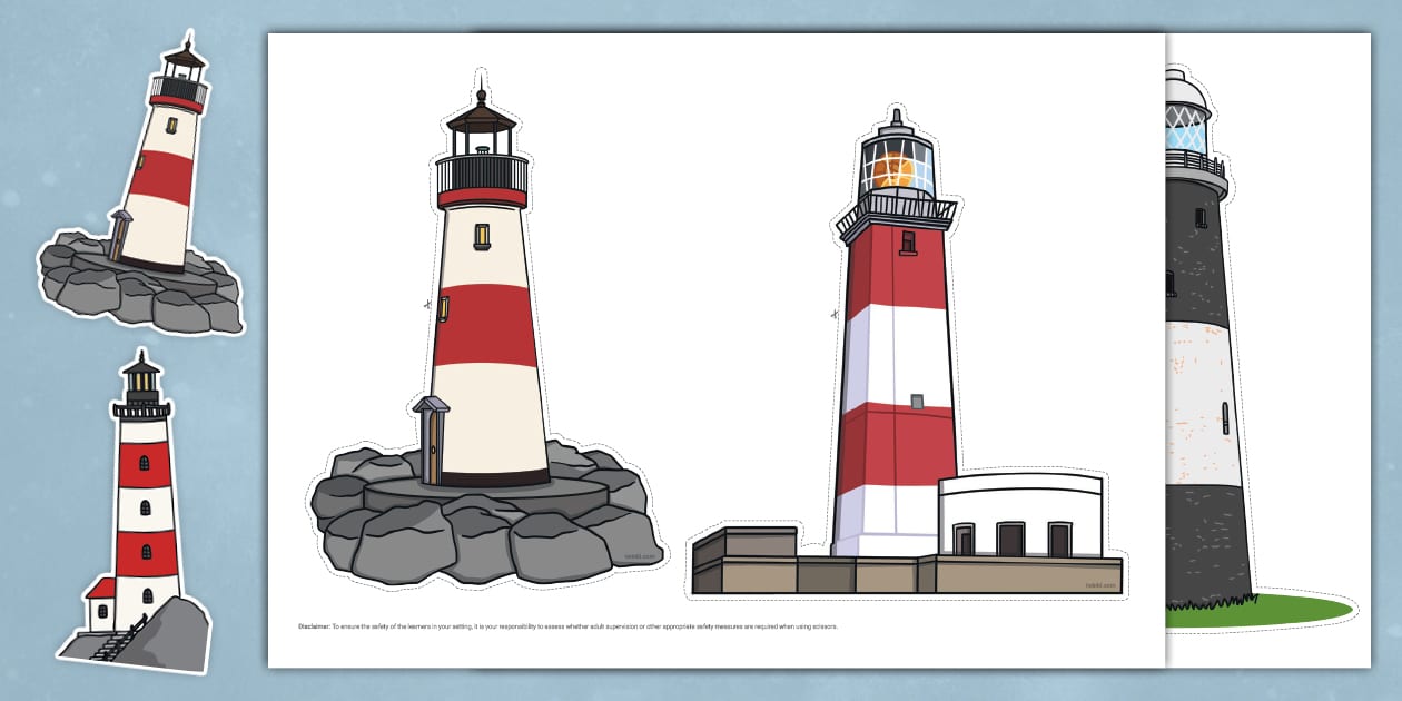 Lighthouse Display Cut-Outs (teacher made) - Twinkl