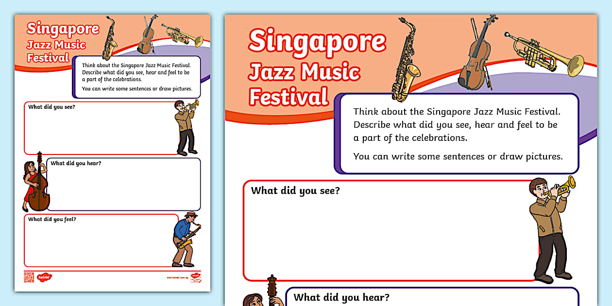Singapore Jazz Music Festival Worksheet (teacher made)