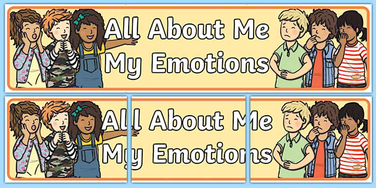 Cursive All About Me: My Emotions Display Banner - Twinkl