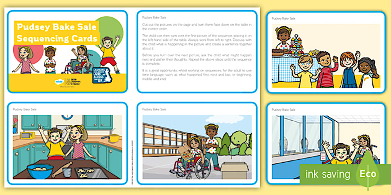 FREE! - Bake Sale Sequencing Cards (Hecho por educadores)