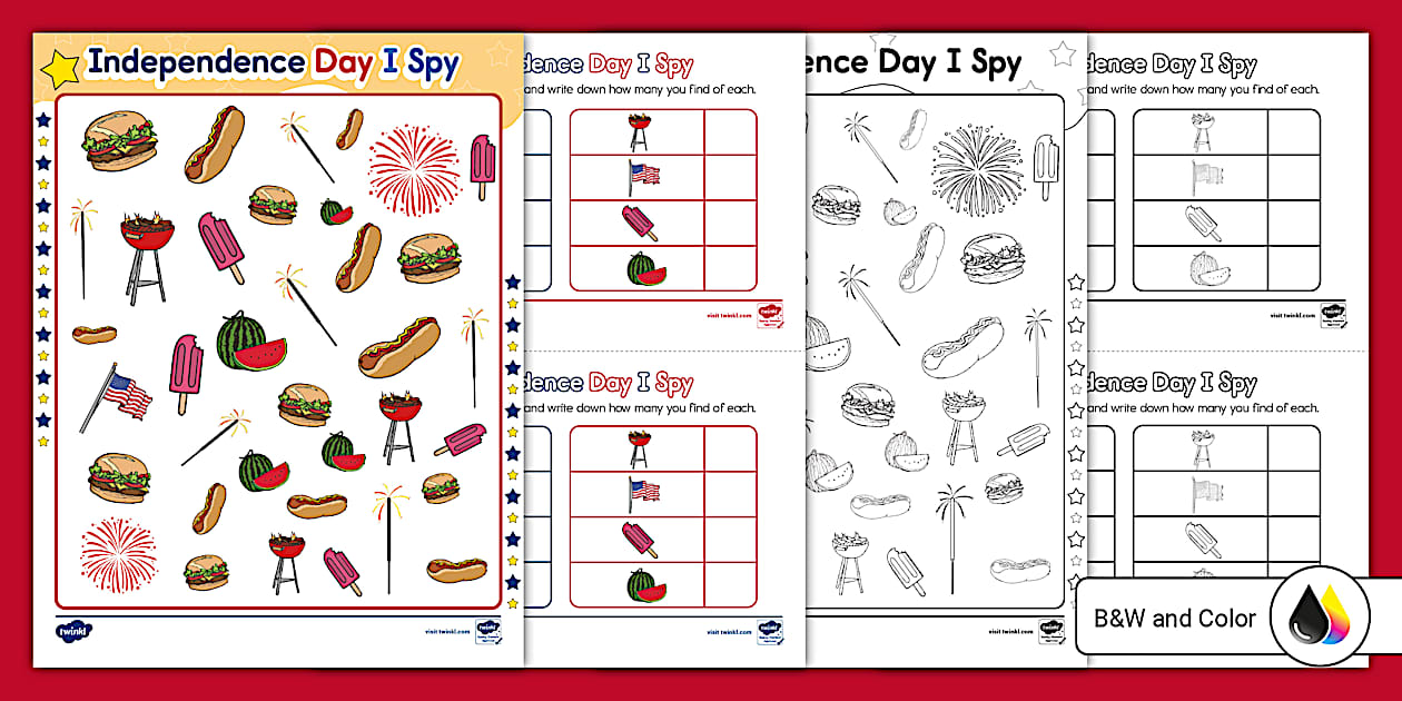 Independence Day I Spy Activity (Teacher-Made) - Twinkl