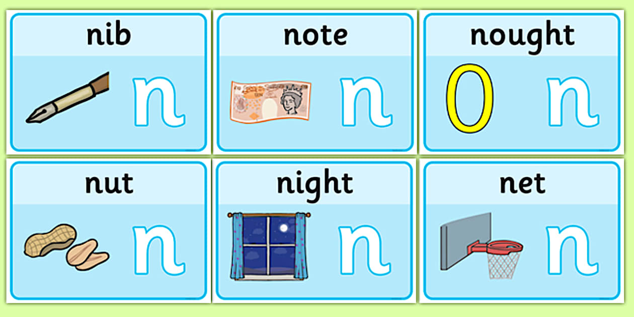 Initial N Sound Modelling Dough Mats (teacher made) - Twinkl