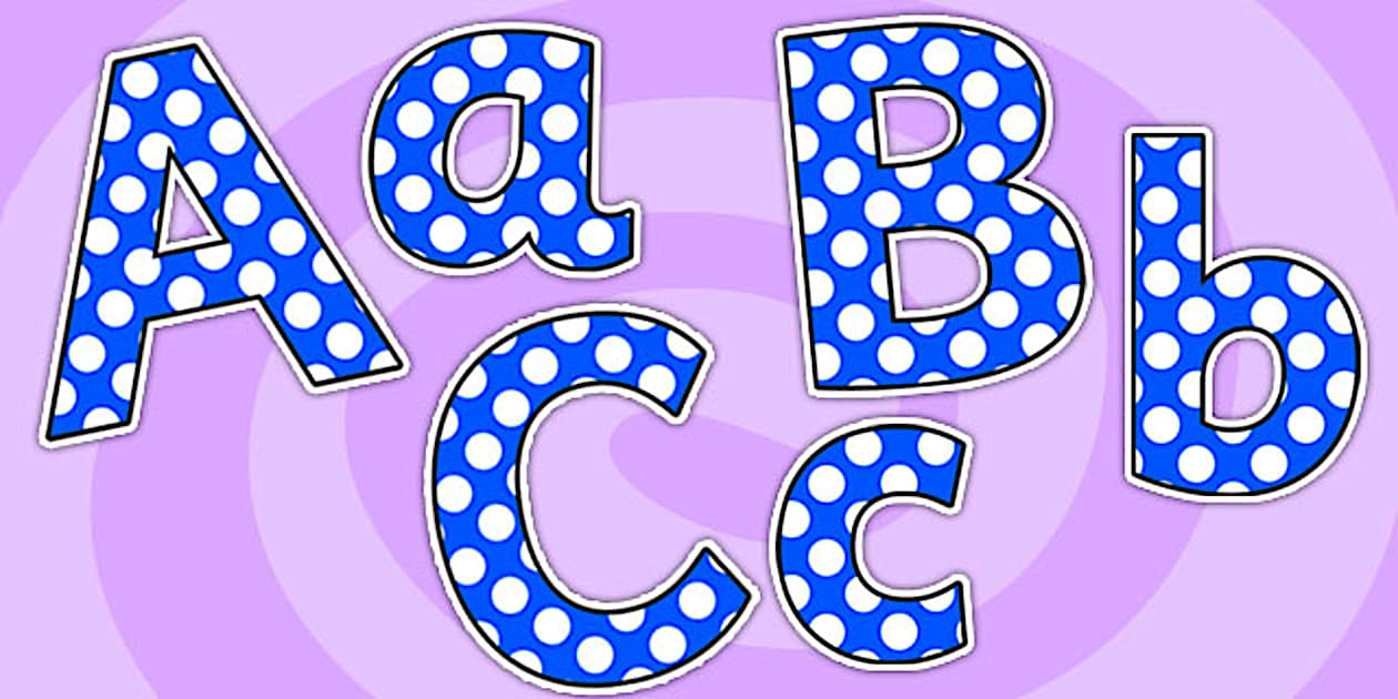 Polka Dot Size Editable Display Lettering (Teacher-Made)