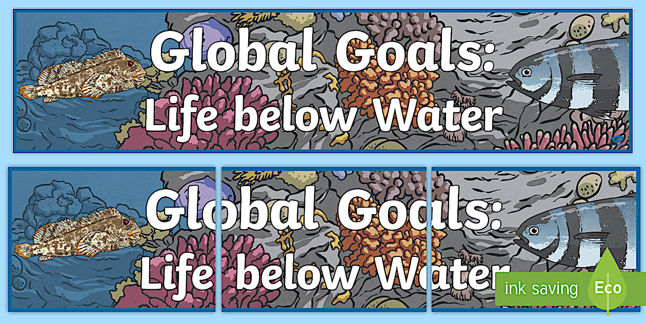 Global Goals Life Below Water Display Banner - Twinkl