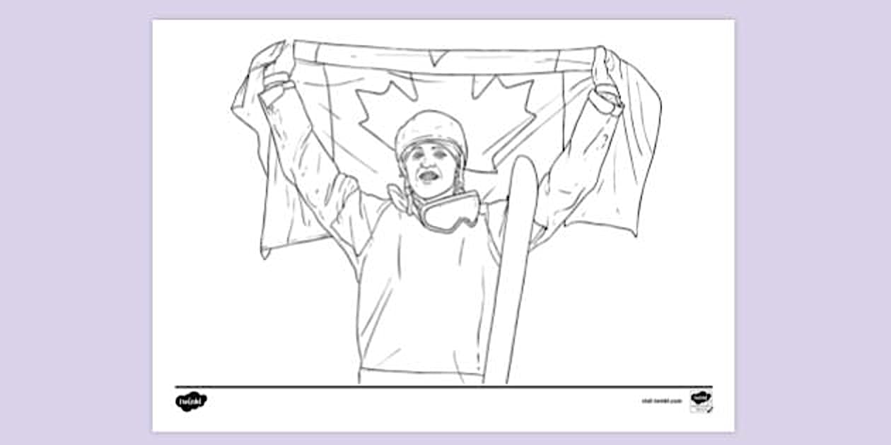 Alex Bilodeau Colouring Sheet | Colouring Sheets - Twinkl