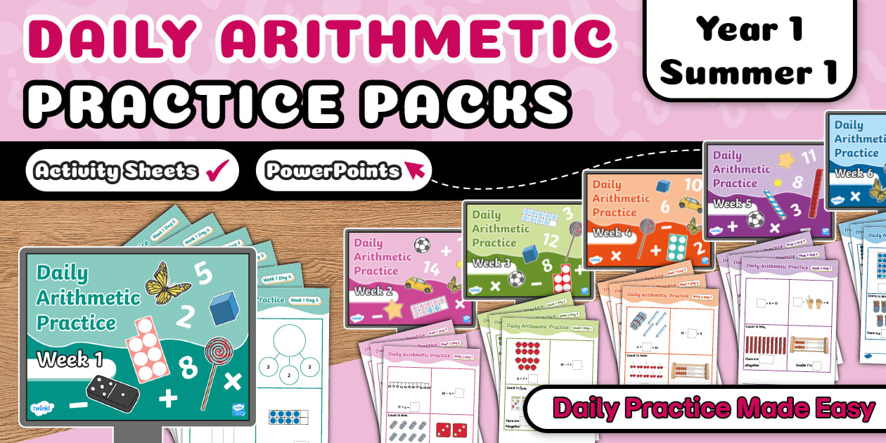 👉 Year 1 Summer 1 Daily Arithmetic Practice Pack - Twinkl