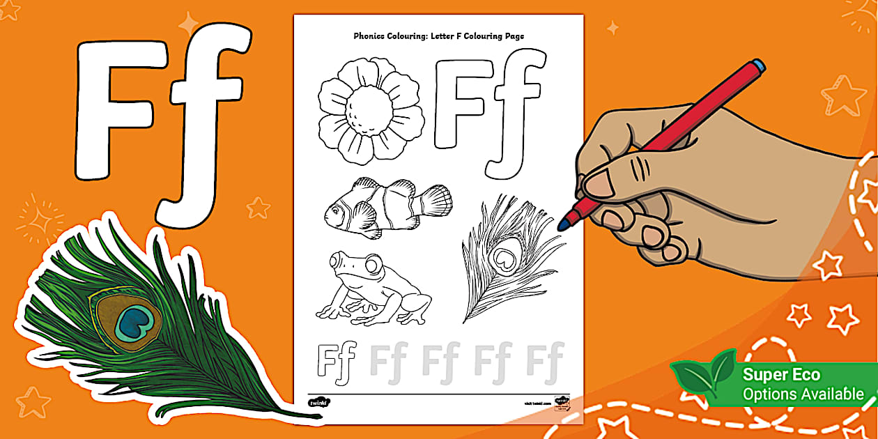 Letter F Phonics Colouring Sheet | Parents Resource - Twinkl