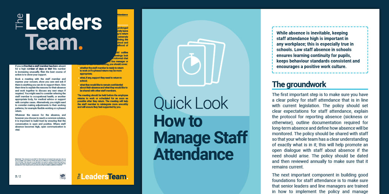 Quick Look: How to Manage Staff Attendance