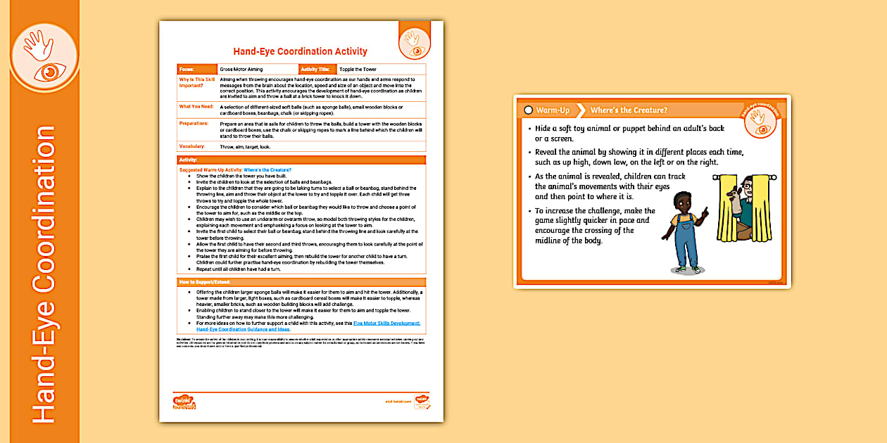 Fine Motor Hand-Eye Coordination Adult-Led: Topple the Tower