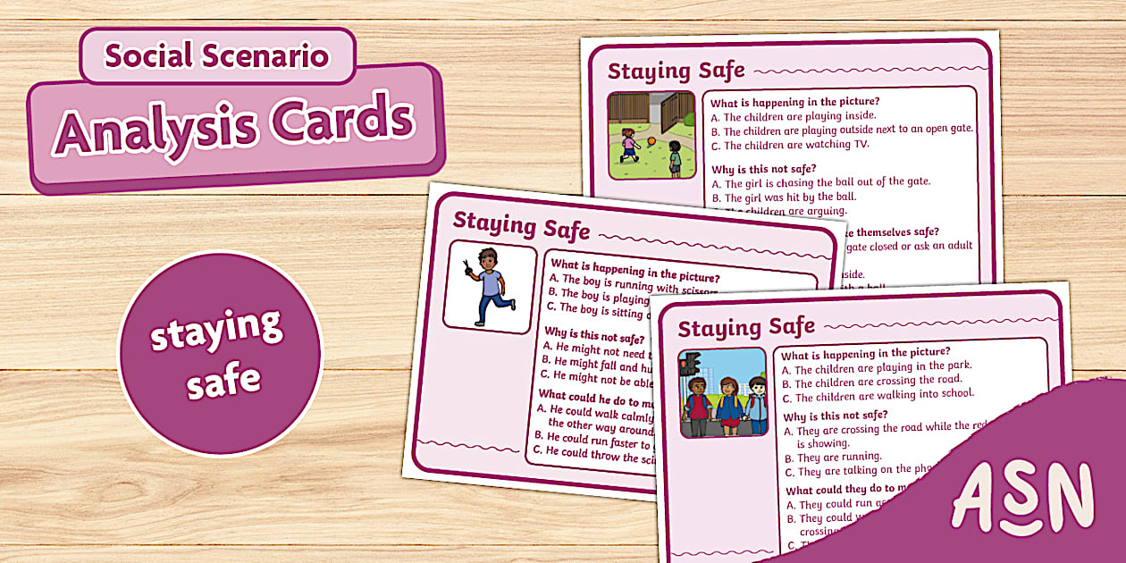 Staying Safe Social Scenario Analysis Cards