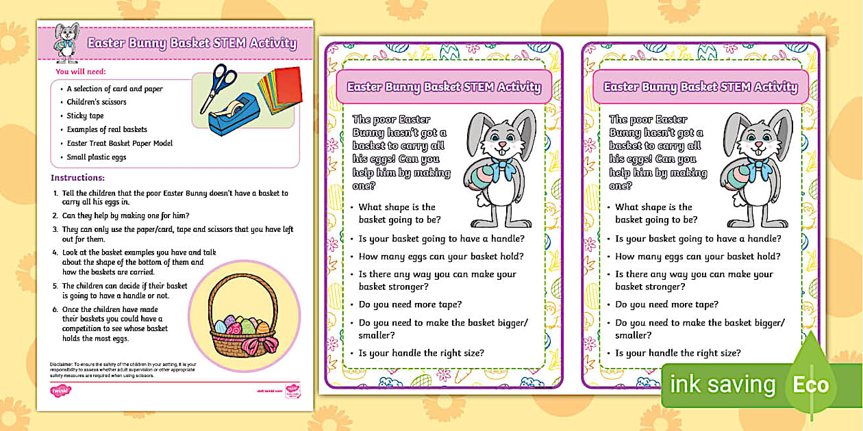 Bunny Basket STEM Activity | Easter STEM Activities - Twinkl