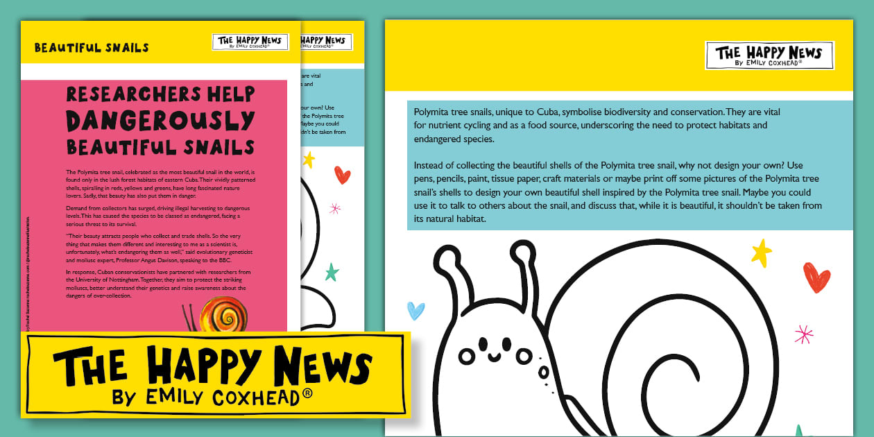 The Happy Newspaper Activity Sheet (Teacher-Made) - Twinkl