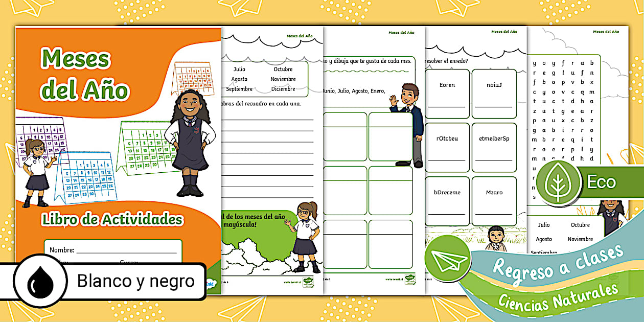 Cuadernillo de Actividades: Meses del Año (teacher made)