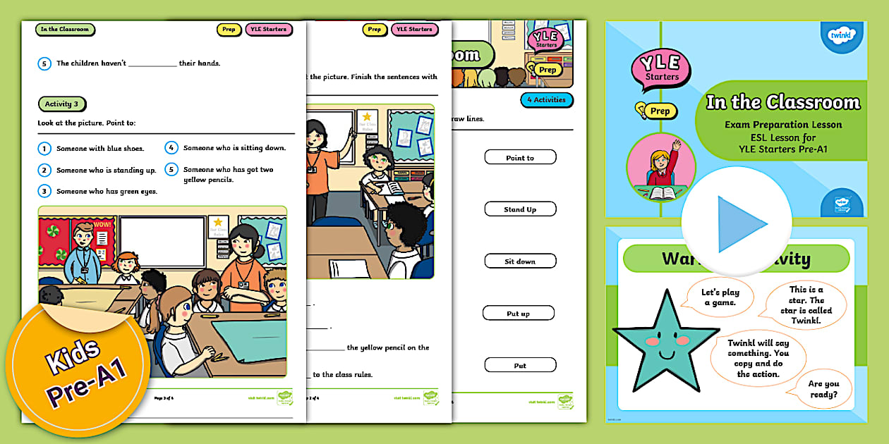 YLE Starters - Prep Lesson (In The Classroom) - Twinkl