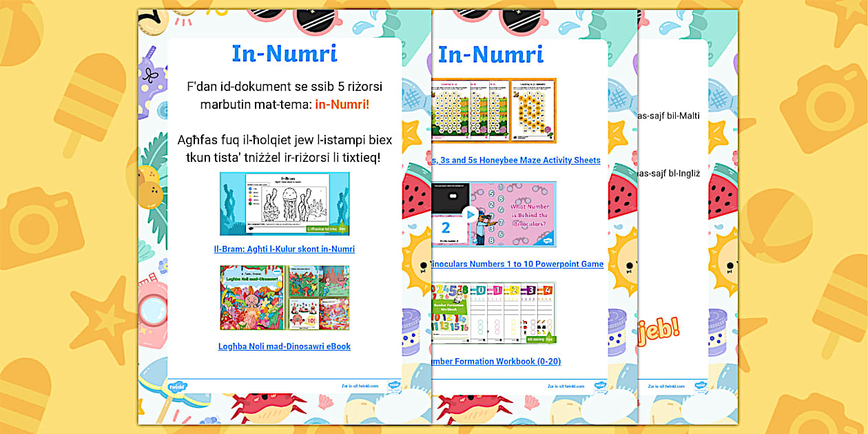 Is-Seba' Ġimgħa: In-Numri (Teacher-Made) - Twinkl