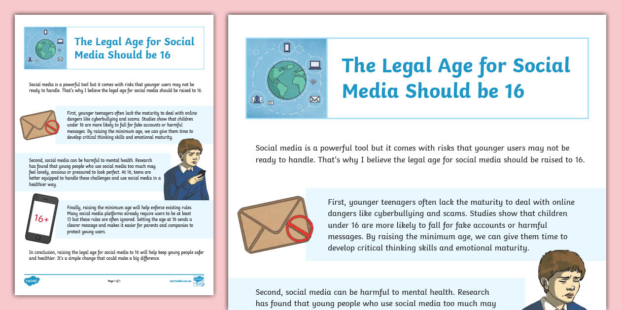 Age Restrictions for Social Media Persuasive Writing