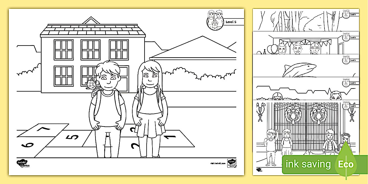 Level 5 Colouring Pages (teacher made) - Twinkl