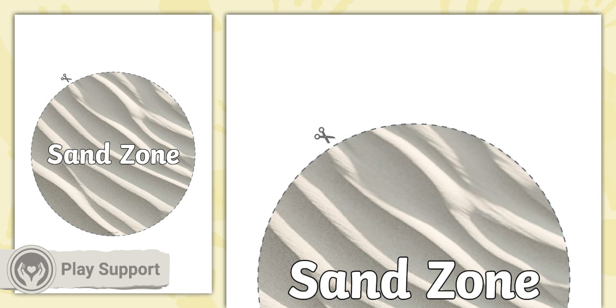 Sand Zone Play for All Ages Cut-Out Photo Display Poster