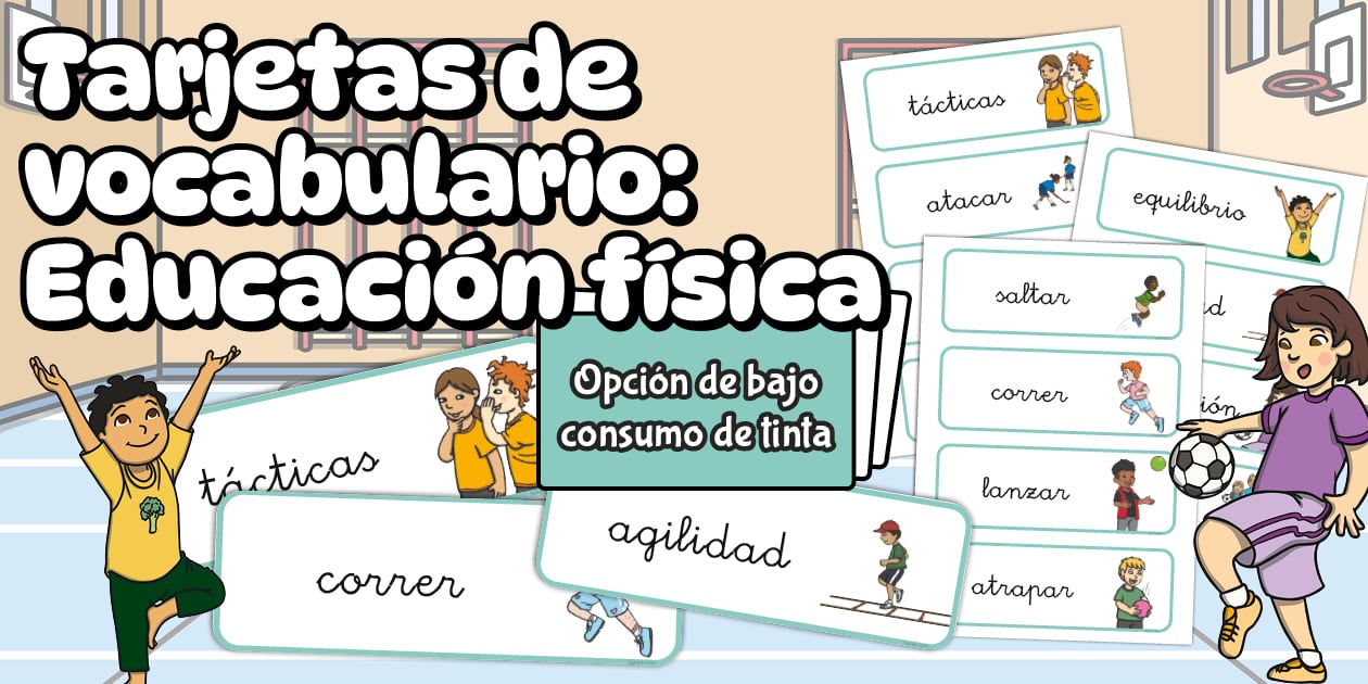 Tarjetas de vocabulario: Educación física